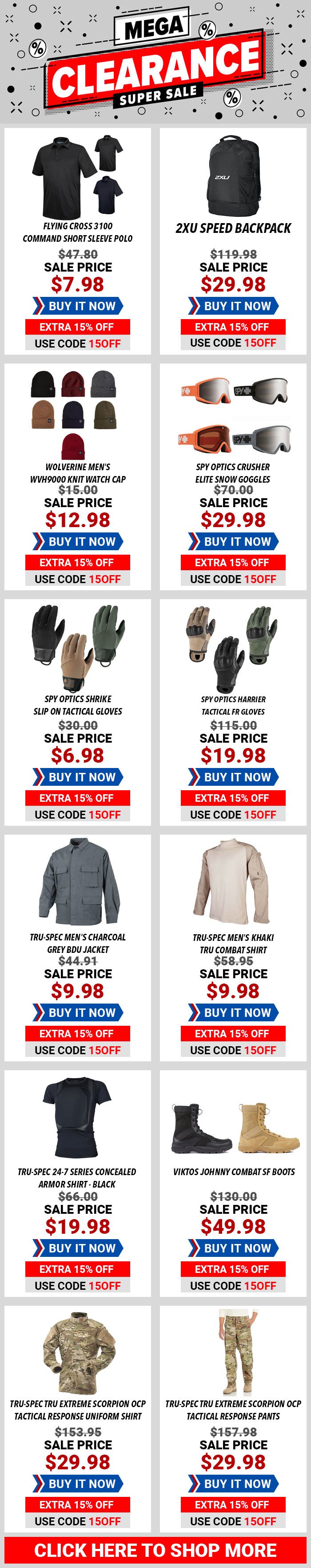 Mega Sale Take An Additional 15 Off Clearance Section Use Coupon Code 15off At Checkout